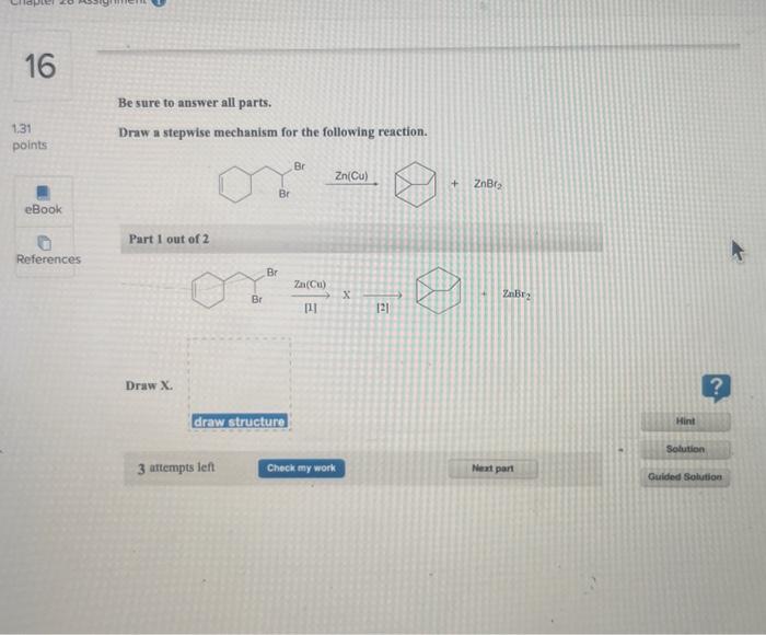 Solved Be sure to answer all parts. Draw a stepwise | Chegg.com