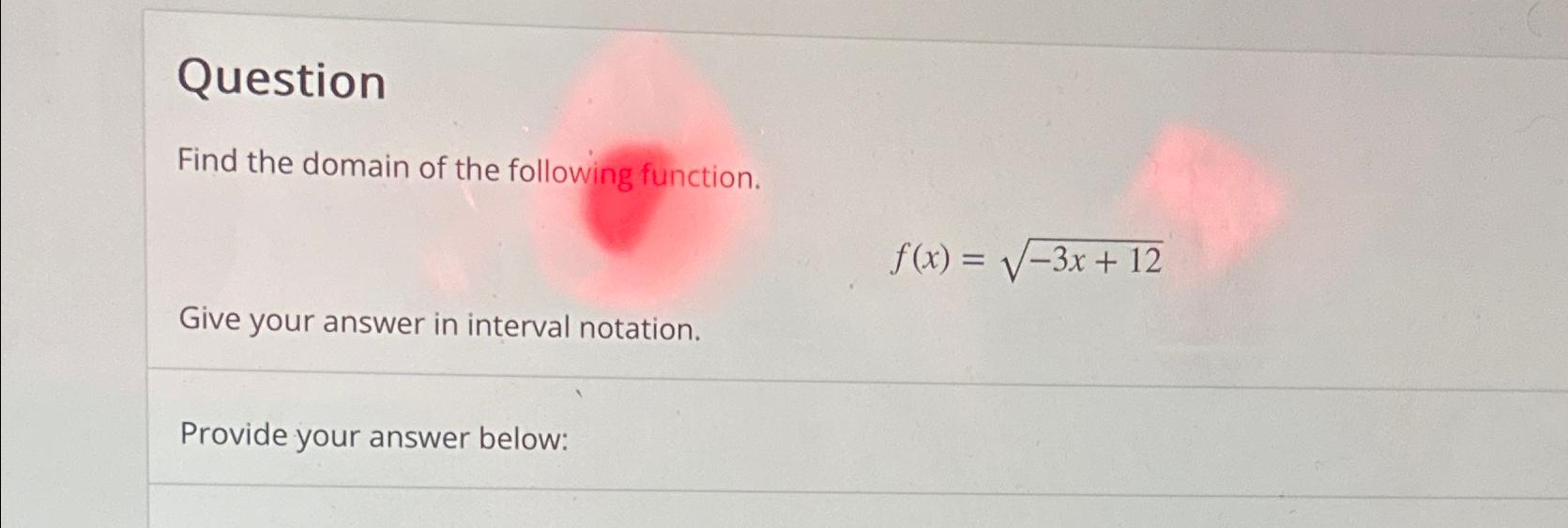 Solved Questionfind The Domain Of The Following