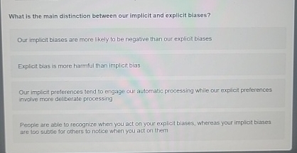 Solved What is the main distinction between our implicit and | Chegg.com