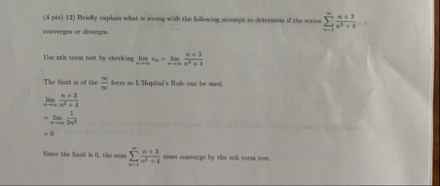 (4 ﻿pts) 12) ﻿Briefly explain what is wrong with the | Chegg.com