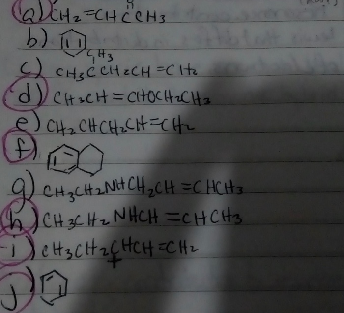 Solved ADH₂=CH C CH3 to b) ICH c) CH ₃ C CH 2 CH=CH2 (d) | Chegg.com