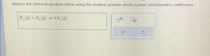 Solved Balance the chemical equation below using the | Chegg.com