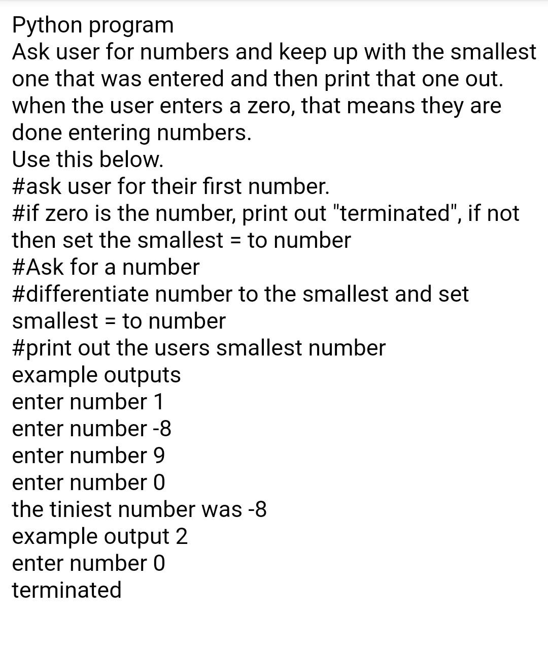 Solved Python Program Ask User For Numbers And Keep Up With 4513