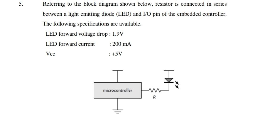 Solved Referring to the block diagram shown below, resistor | Chegg.com