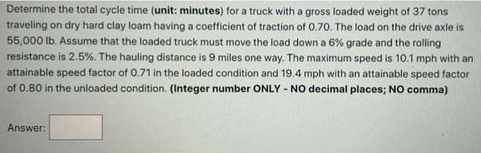 Solved Determine the total cycle time (unit: minutes) for a | Chegg.com
