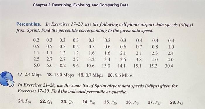 Solved Chapter 3: Describing, Exploring, and Comparing Data | Chegg.com