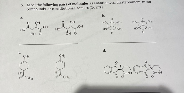 Solved C. CH3 CH3 H" tys -CH₃ CH3 5. Label the following | Chegg.com