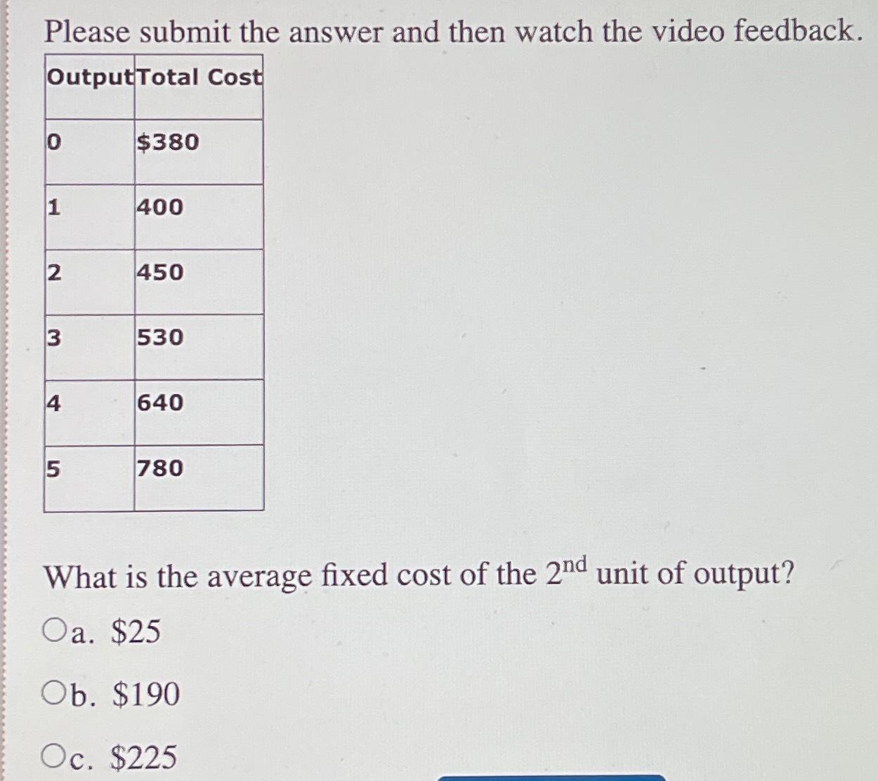 Solved Please submit the answer and then watch the video | Chegg.com