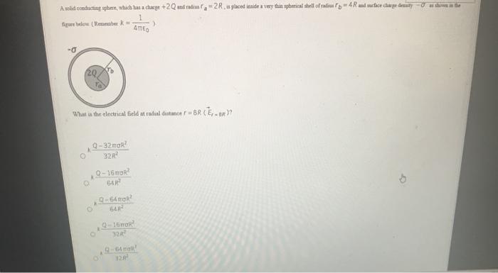Solved OR A solid conducting sphere, which has a charge +2Q | Chegg.com