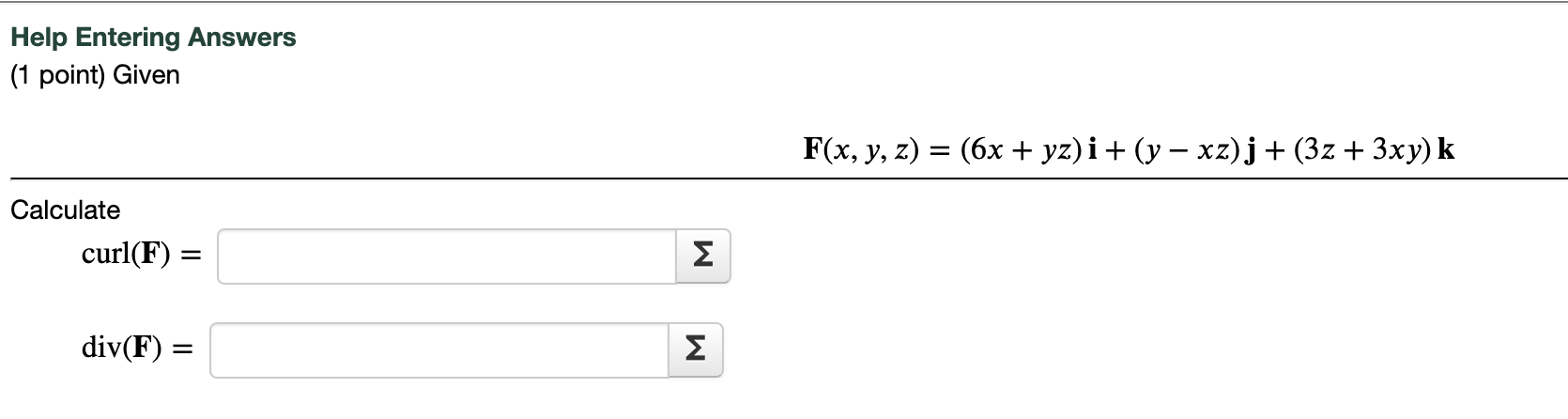 Solved Help Entering Answers(1 point) | Chegg.com Solved Help Entering Answers(1 point) | Chegg.com