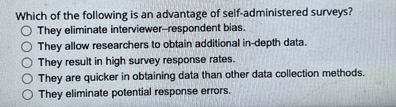 Solved Which of the following is an advantage of | Chegg.com
