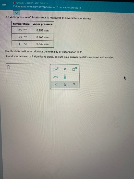 Solved O GASES, LIQUIDS, AND SOLIDS Calculating enthalpy of | Chegg.com