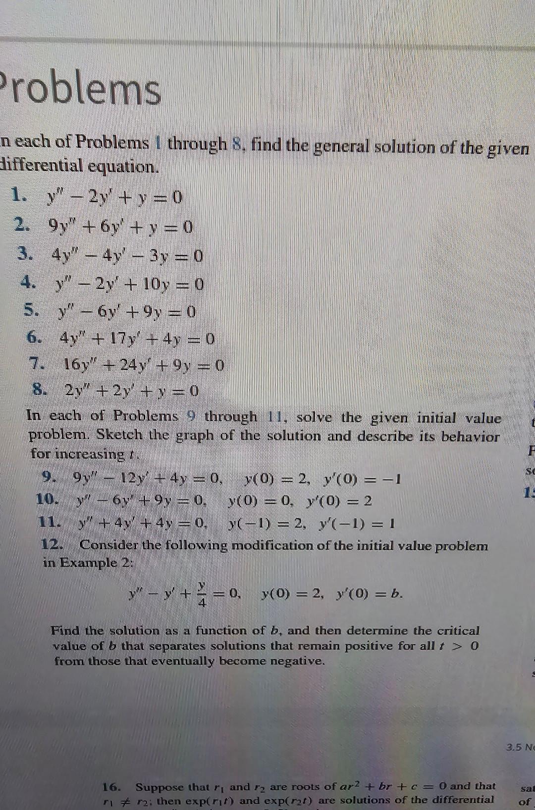 Solved neach of Problems 1 through 8 , find the general | Chegg.com