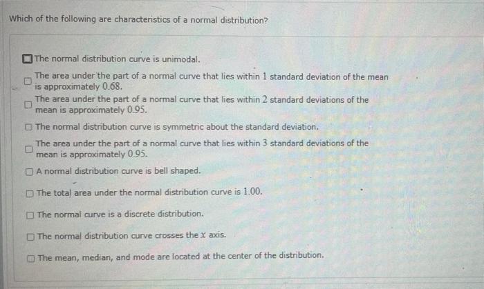 Solved Which of the following are characteristics of a | Chegg.com