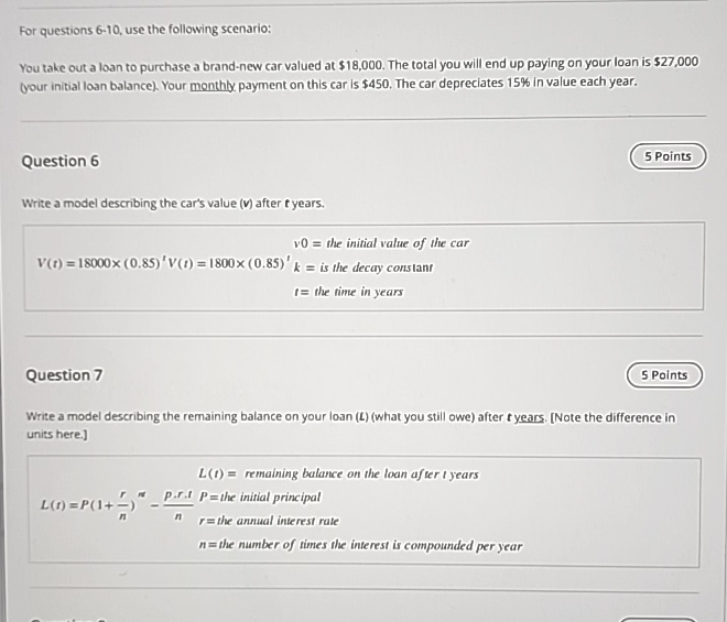 Solved For questions 6-10, ﻿use the following scenario:You | Chegg.com
