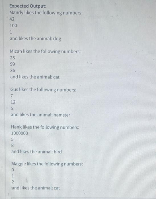 Solved This sample code uses a dictionary to store people's | Chegg.com