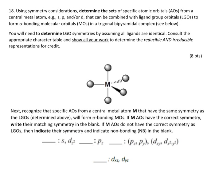 Solved 18. Using symmetry considerations, determine the sets | Chegg.com