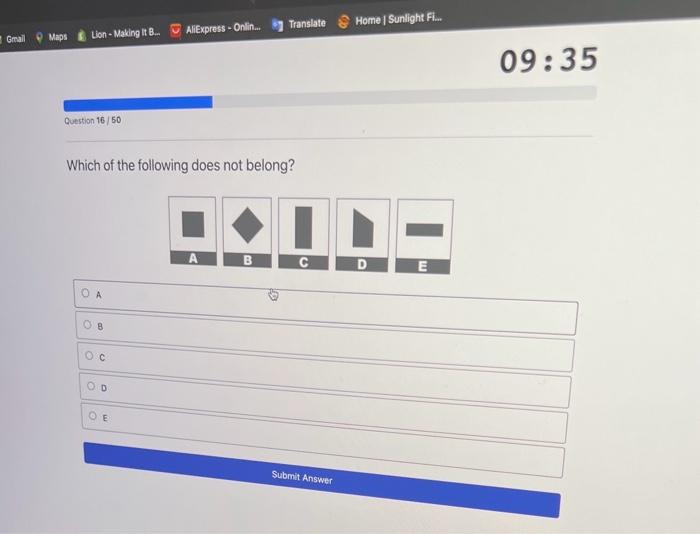 Solved Which of the following does not belong? | Chegg.com