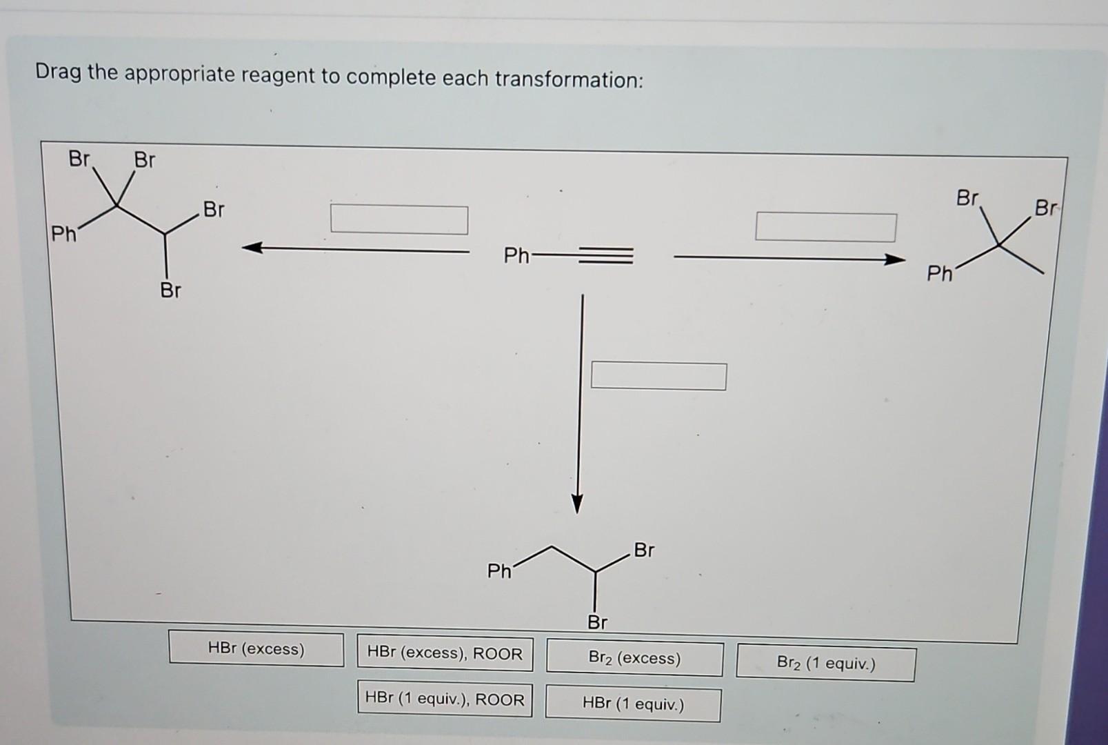 Solved Drag the appropriate reagent to complete each | Chegg.com