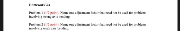 Solved Homework 3A Problem 1 (1/2 point): Name one | Chegg.com