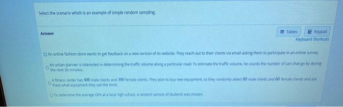 Solved Select the scenario which is an example of simple | Chegg.com