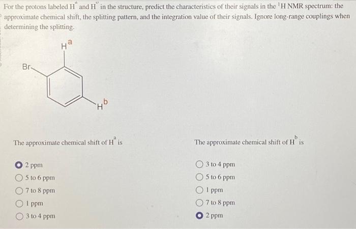 Solved For the protons labeled Ha and Hν in the structure, | Chegg.com