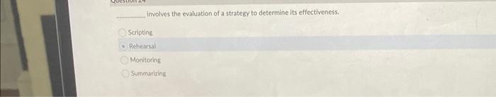 Solved Involves the evaluation of a strategy to determine | Chegg.com