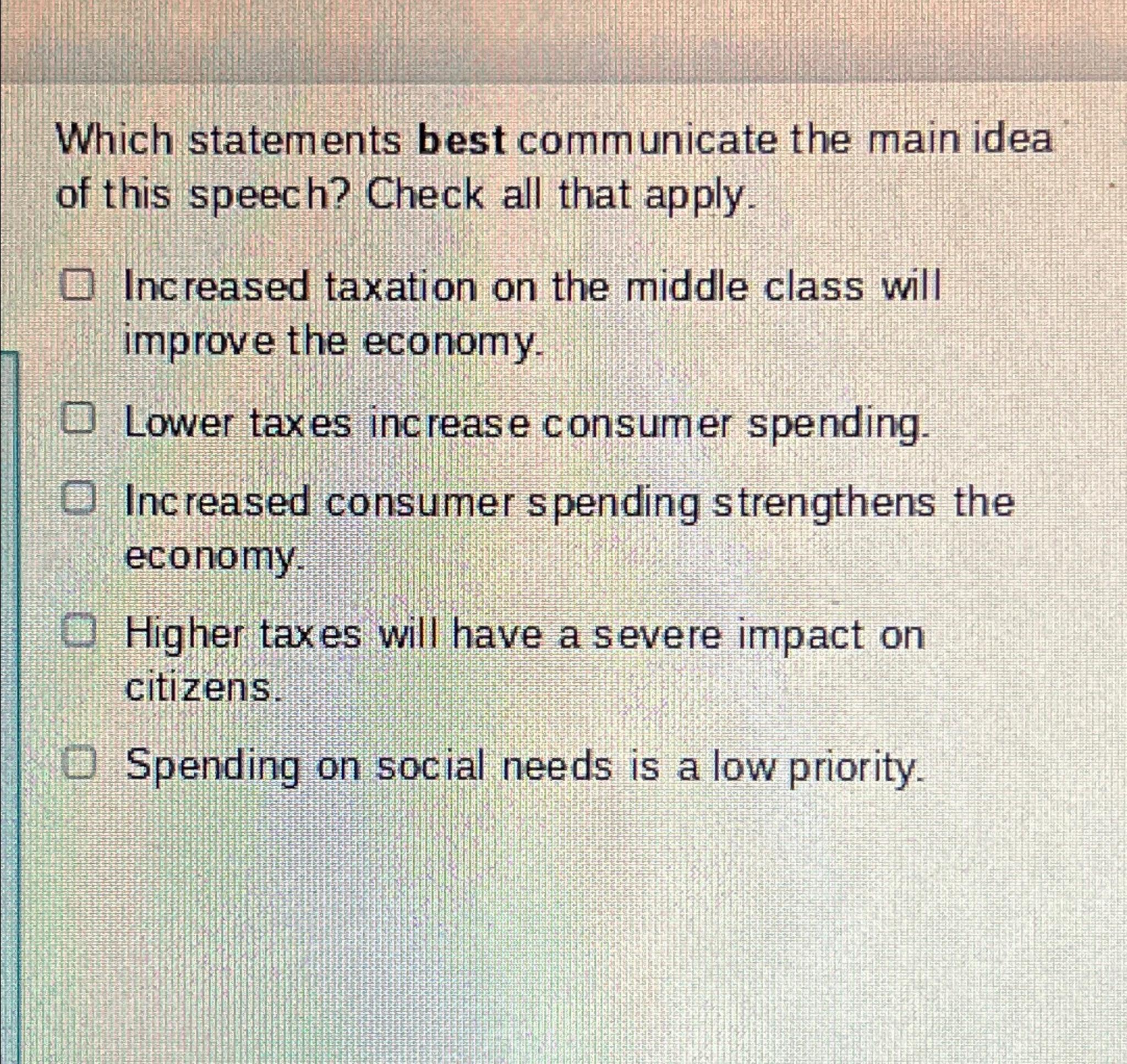 Solved Which statements best communicate the main idea of | Chegg.com