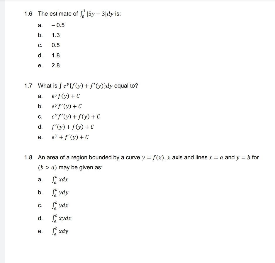 Solved 1.9 A parabolic arc y=x,1≤x≤2 revolves around x-axis. | Chegg.com