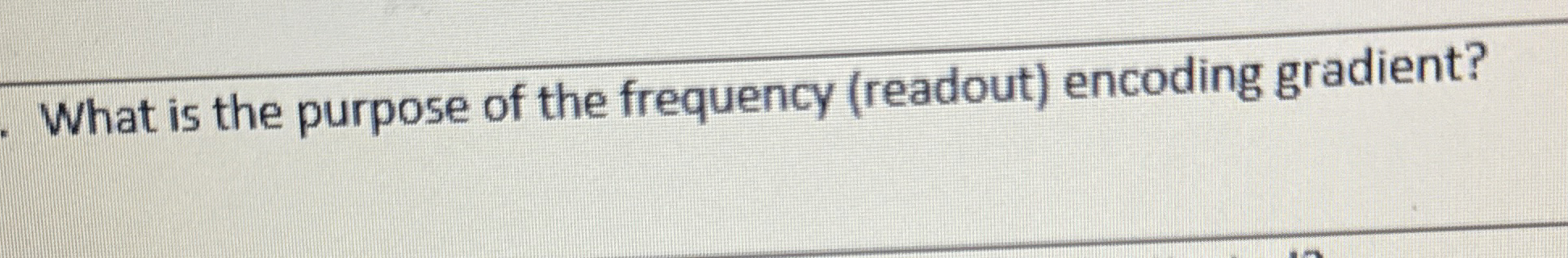 Solved What is the purpose of the frequency (readout) | Chegg.com