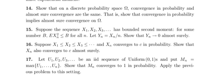 Solved CaPOULE 14. Show that on a discrete probability space | Chegg.com