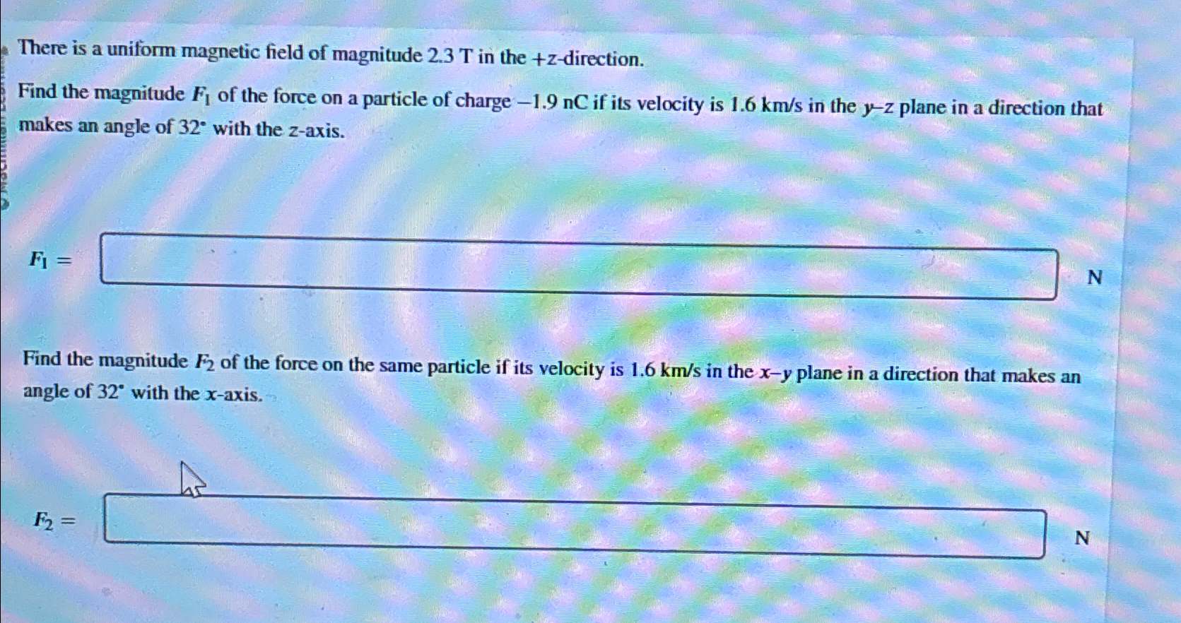 Solved There is a uniform magnetic field of magnitude 2.3T | Chegg.com