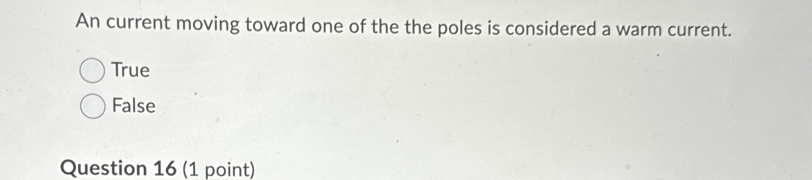 Solved An current moving toward one of the the poles is | Chegg.com