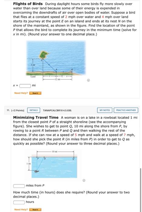 Solved Flights of Birds During daylight hours some birds fly | Chegg.com