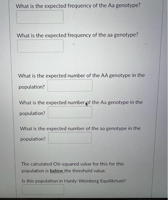 Solved A Population Is Polymorphic For The A Gene With 2384