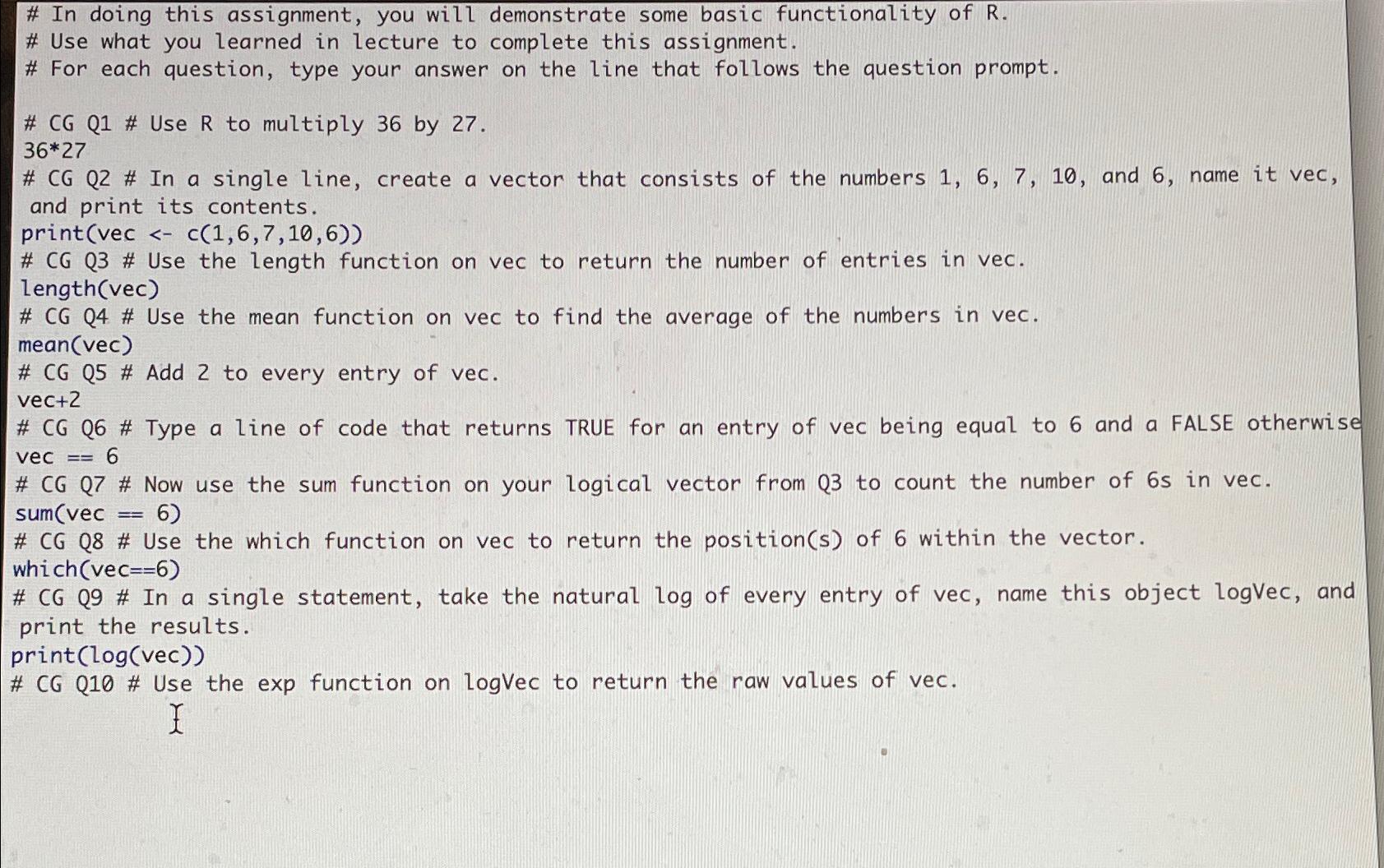 # In doing this assignment, you will demonstrate some | Chegg.com