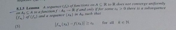 Solved 8.1.5 ﻿Lemma A sequence (fn) ﻿of functions on AsubeR | Chegg.com