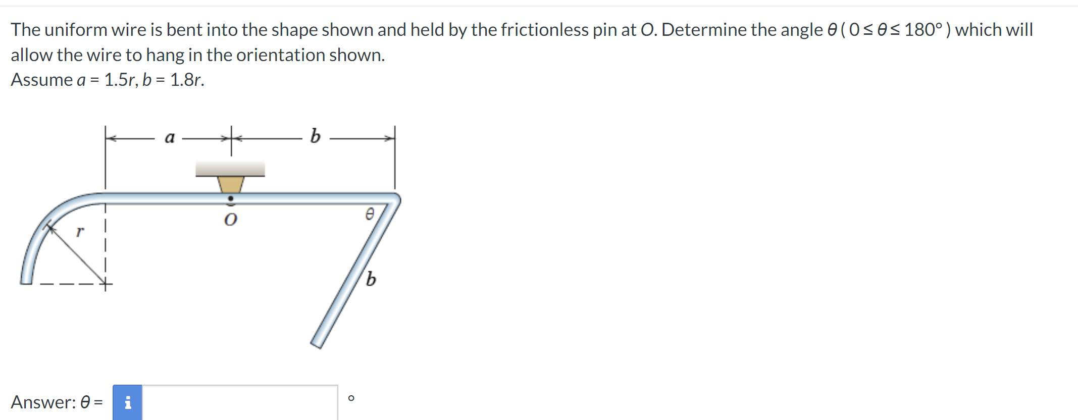 Solved The uniform wire is bent into the shape shown and | Chegg.com