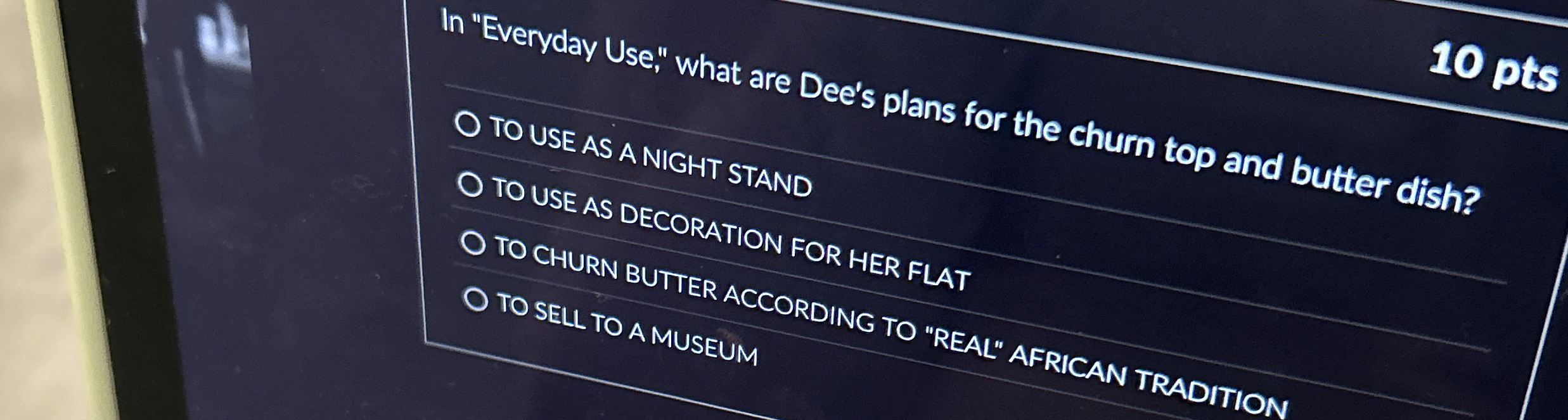 Solved In "Everyday Use," what are Dee's plans for the churn | Chegg.com