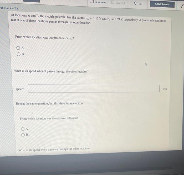 Solved Resources Ex Give Up? Hint Check Answer uestion 4 of | Chegg.com