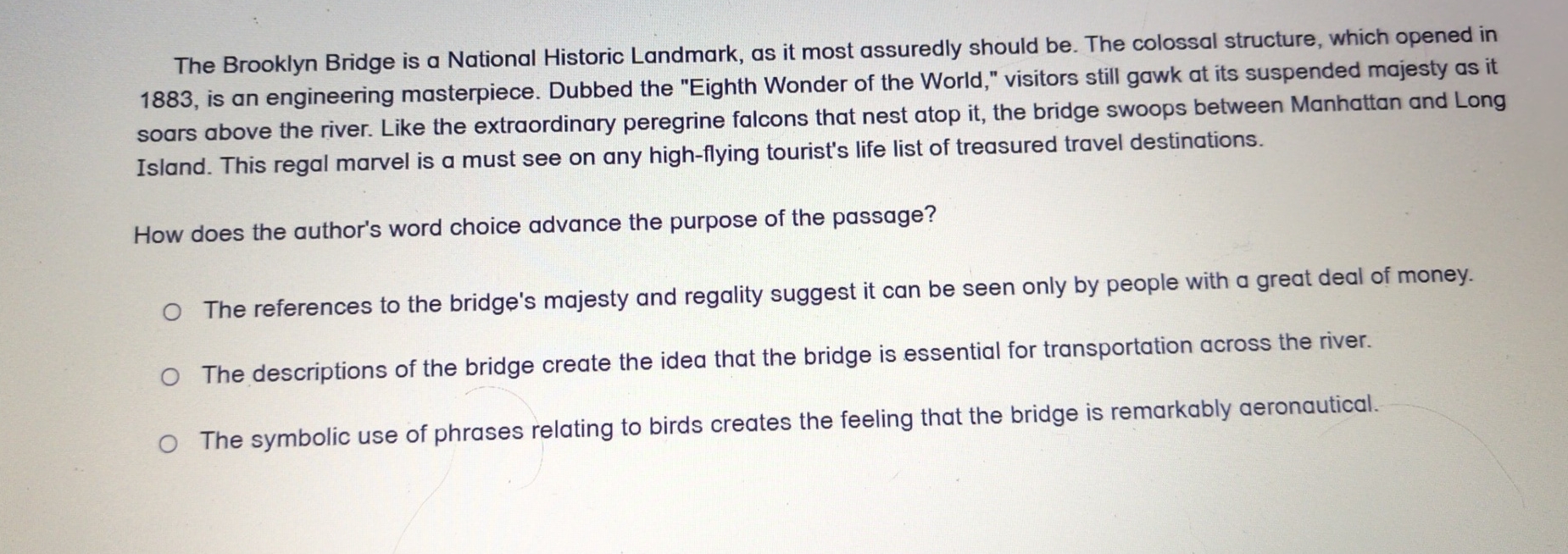 Solved The Brooklyn Bridge is a National Historic Landmark, | Chegg.com