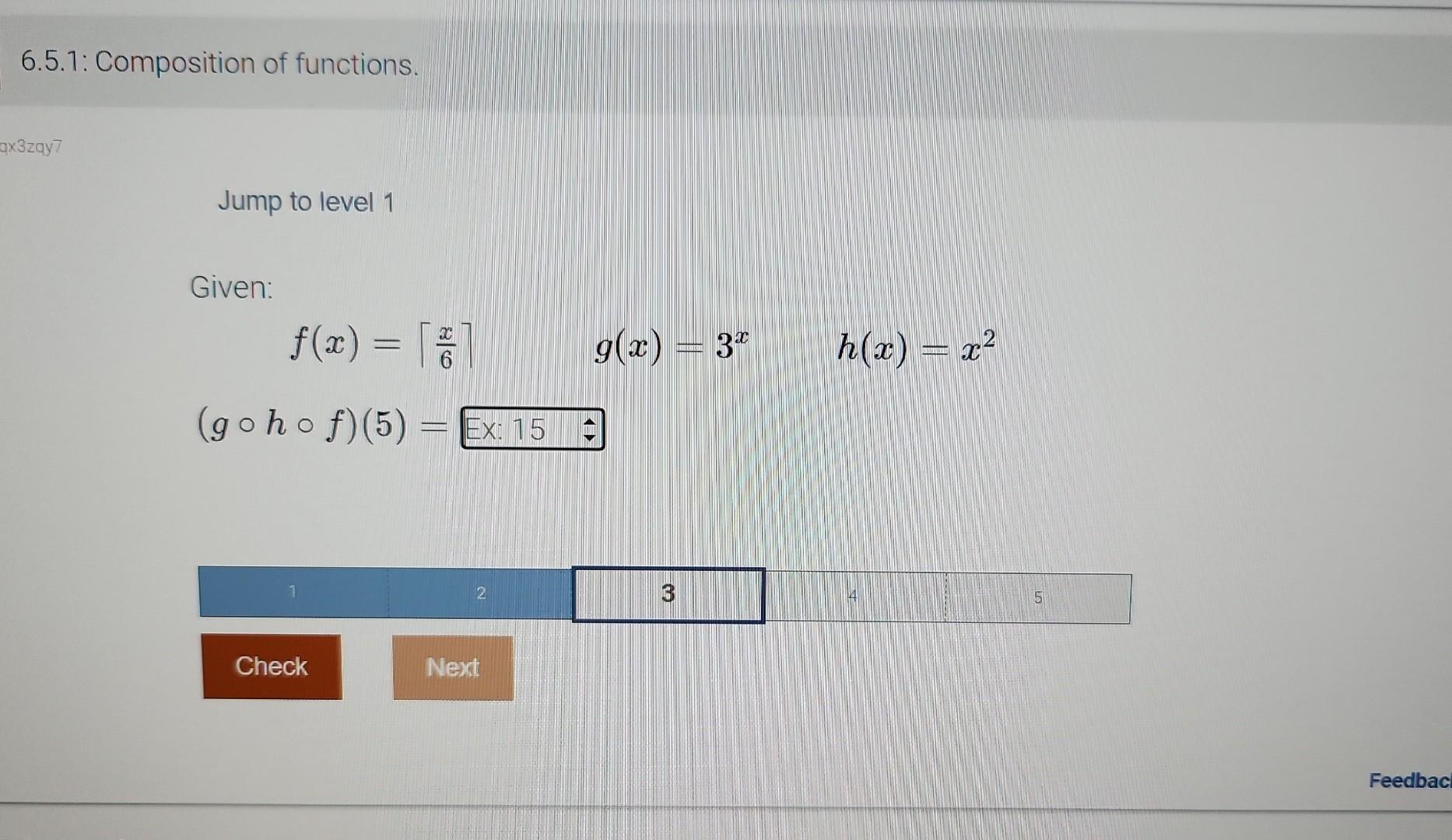 Solved 6.5.1: Composition of functions. Jump to level 1 | Chegg.com