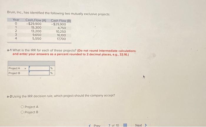 Solved Project A Project B a-3 is this decision necessarily | Chegg.com