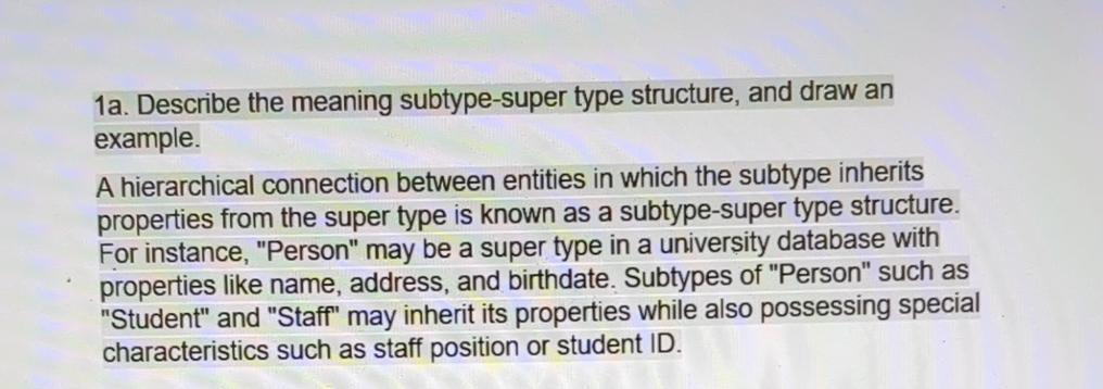 Solved Explain how to solve 1a. ﻿Describe the meaning | Chegg.com