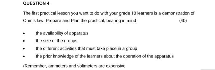 Solved The first practical lesson you want to do with your | Chegg.com