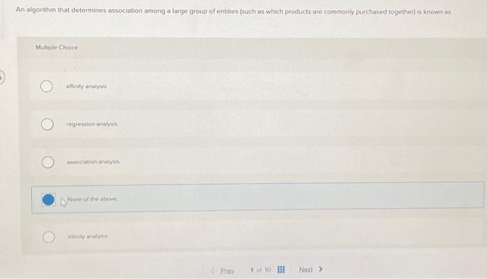 Solved An algorithm that determines association among a | Chegg.com