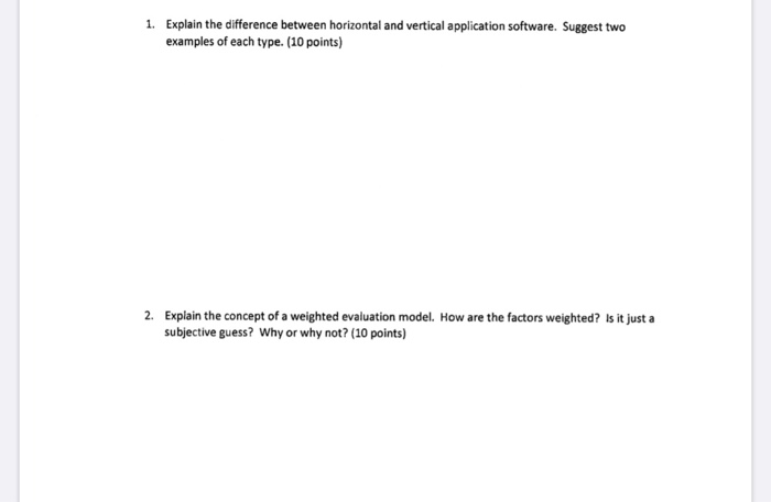 Solved 1. Explain the difference between horizontal and | Chegg.com