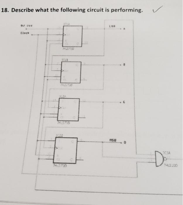 Solved 18. Describe what the following circuit is | Chegg.com