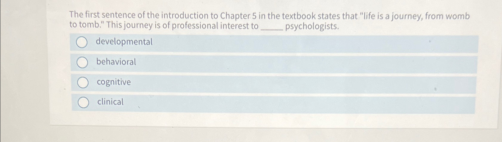 Solved The first sentence of the introduction to Chapter 5 | Chegg.com