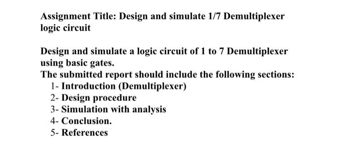 Solved Assignment Title: Design and simulate 1/7 | Chegg.com Solved Assignment Title: Design and simulate 1/7 | Chegg.com
